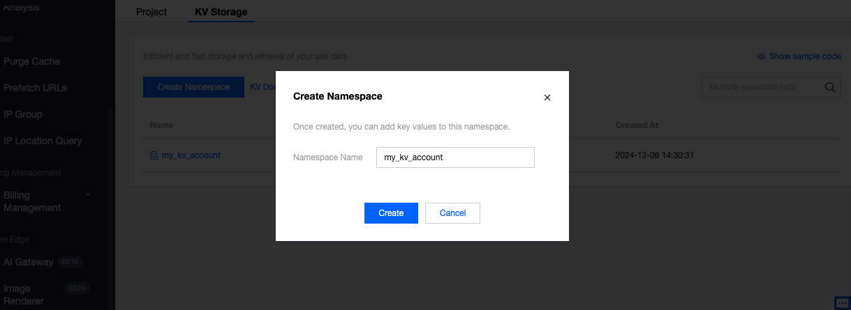 KV Storage - EdgeOne Pages