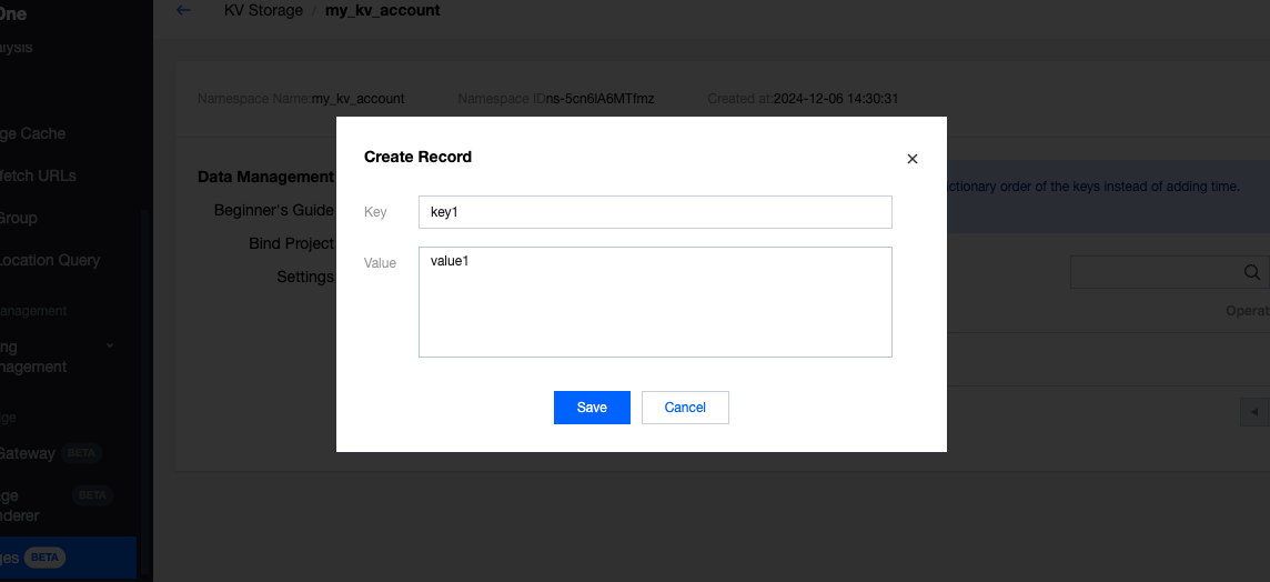 KV Storage - EdgeOne Pages