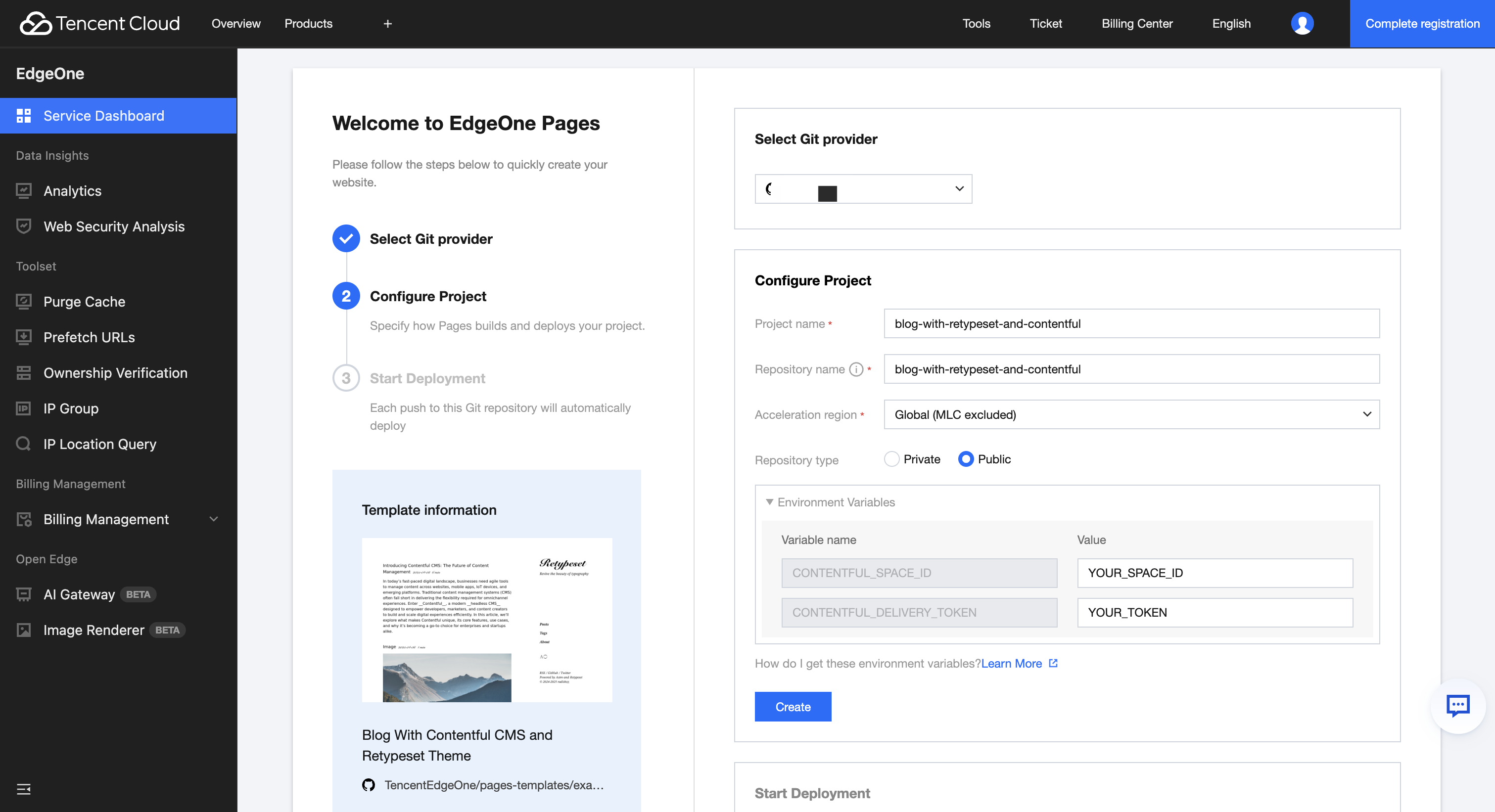 如何快速搭建博客站点 - EdgeOne Pages