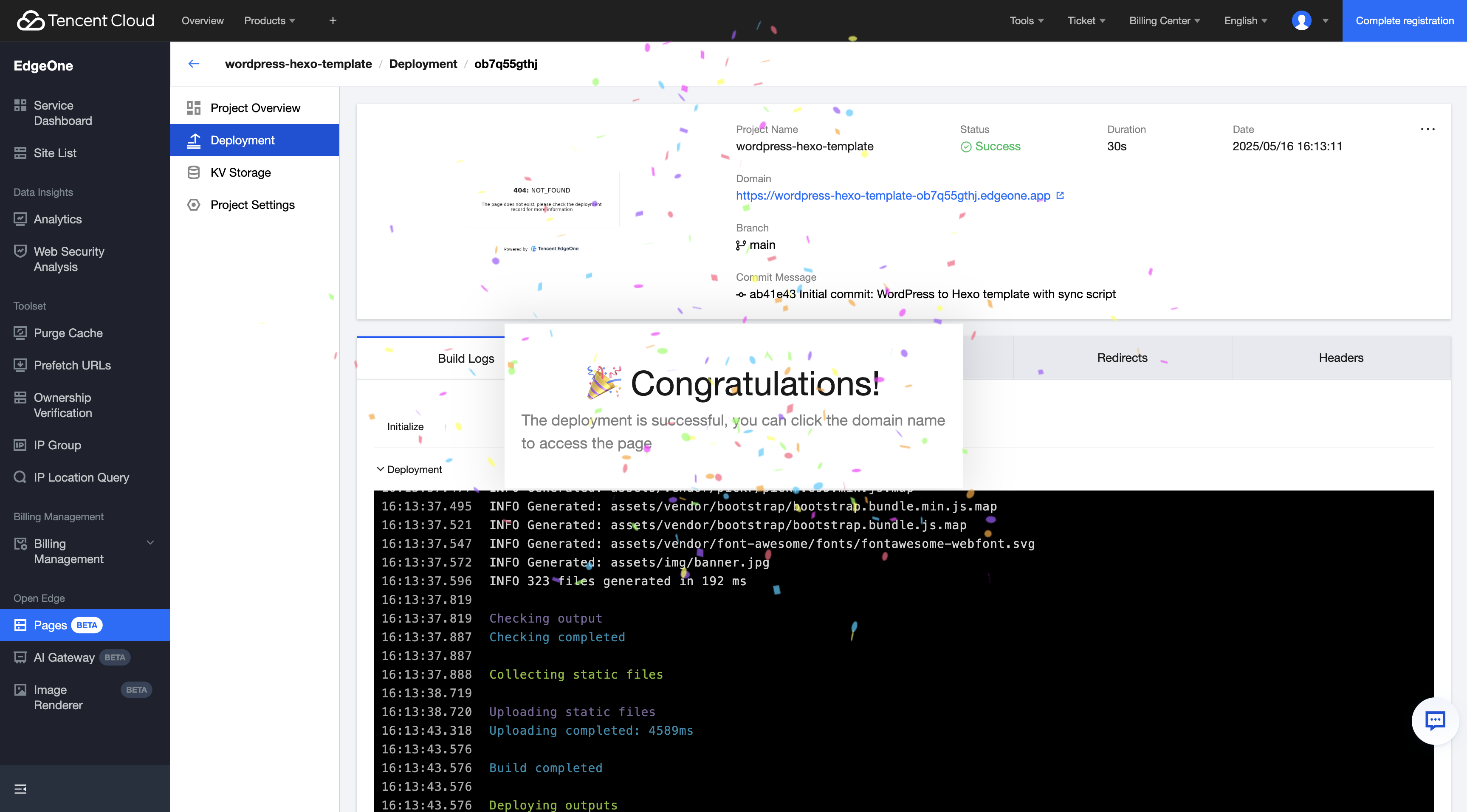 WordPress 集成 - EdgeOne Pages